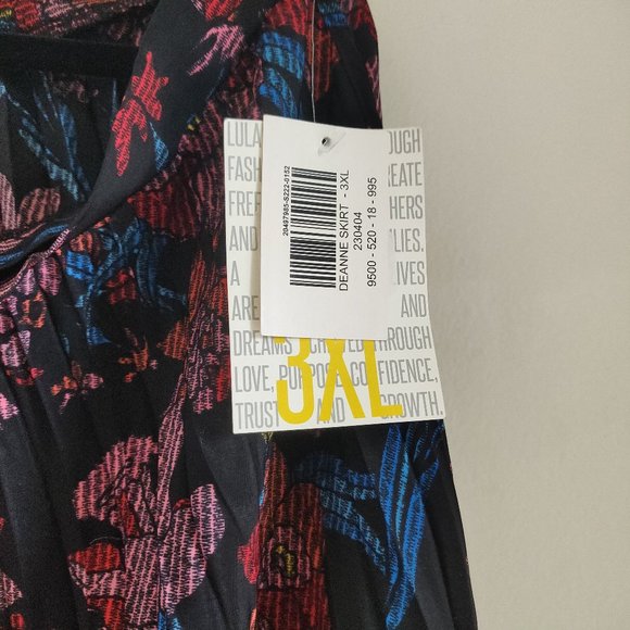 LuLaRoe | Skirts | Nwt Lularoe Deanne Floral Print Pleated Wraparound ...